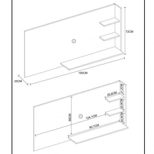 Painel para TV até 47 Polegadas 3 Prateleiras Rio de Janeiro Atualle ...