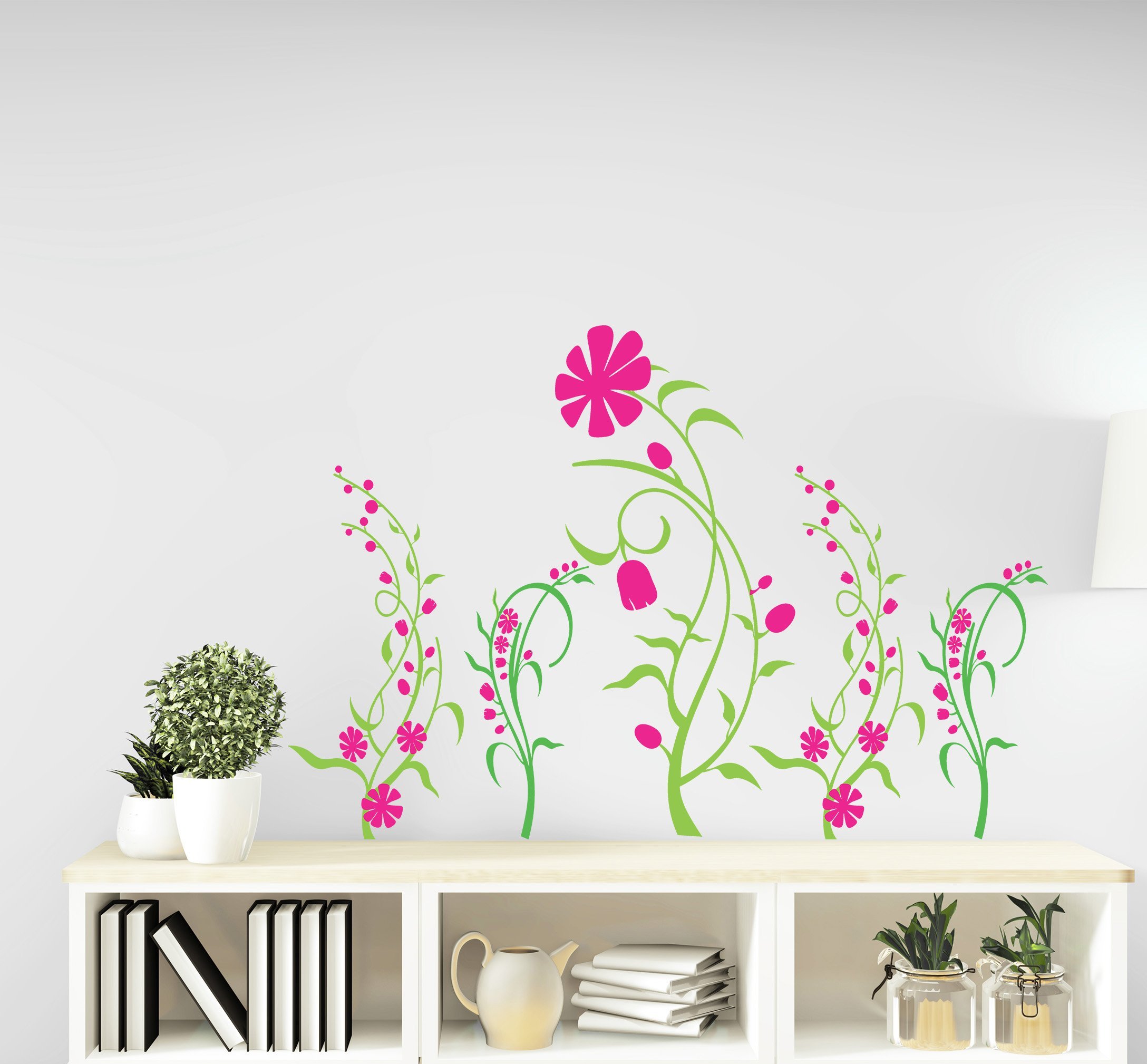 Adesivo Decorativo de Parede Kit Floral Flores Coloridos | MadeiraMadeira