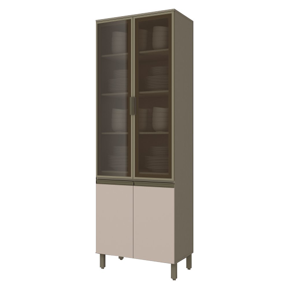 Cozinha Completa Modulada 10 Peças Connect 04B Duna Cristal Henn ...