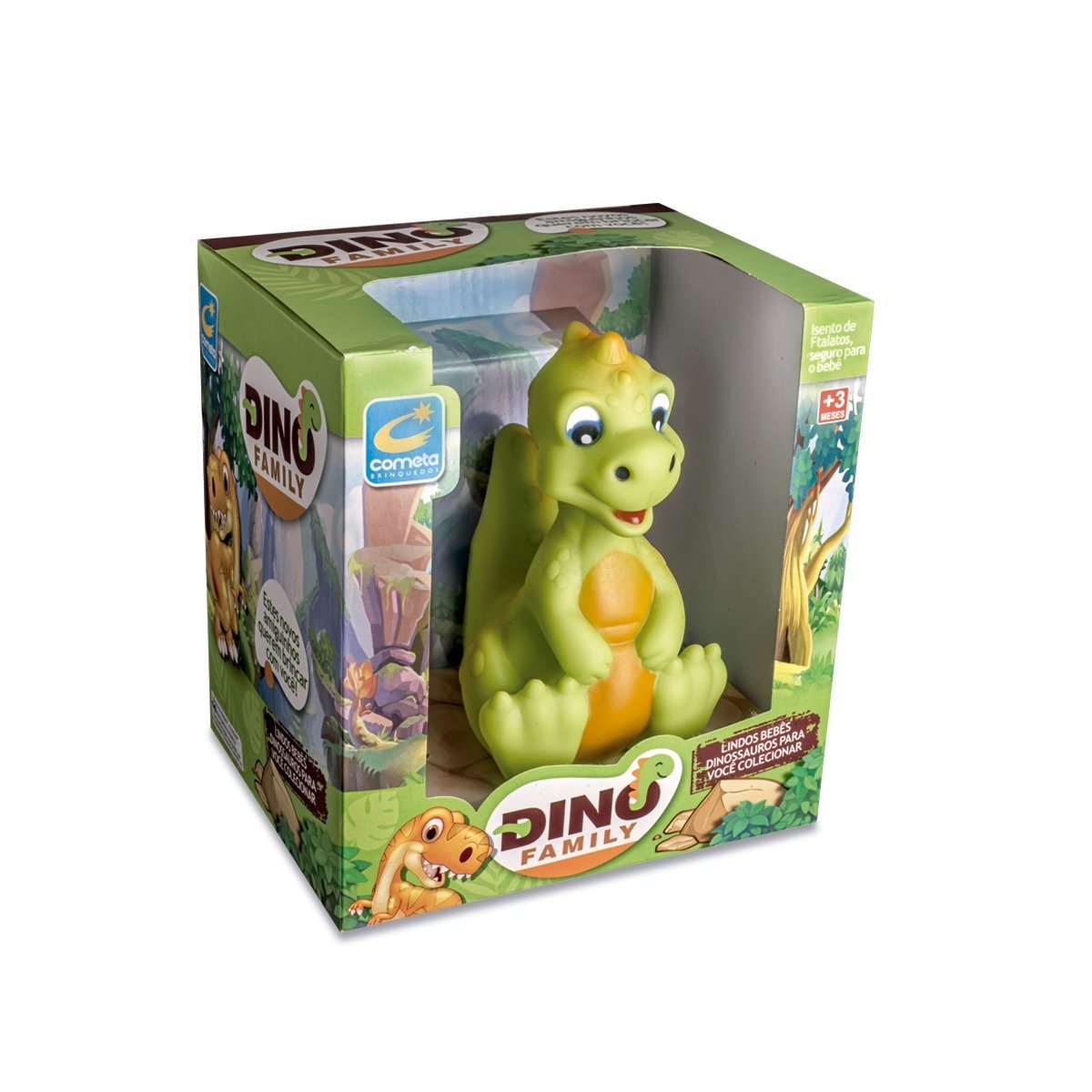 Brinquedo Dino Family Tiranossauro Rex Baby +3 Meses Cometa Brinquedos | MadeiraMadeira