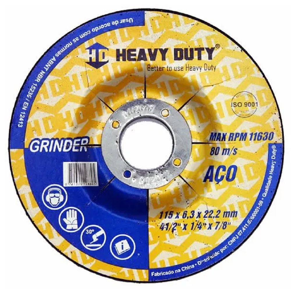 Disco de Desbaste Grinder 115x6,3x22,2 - 25 Unidades | MadeiraMadeira
