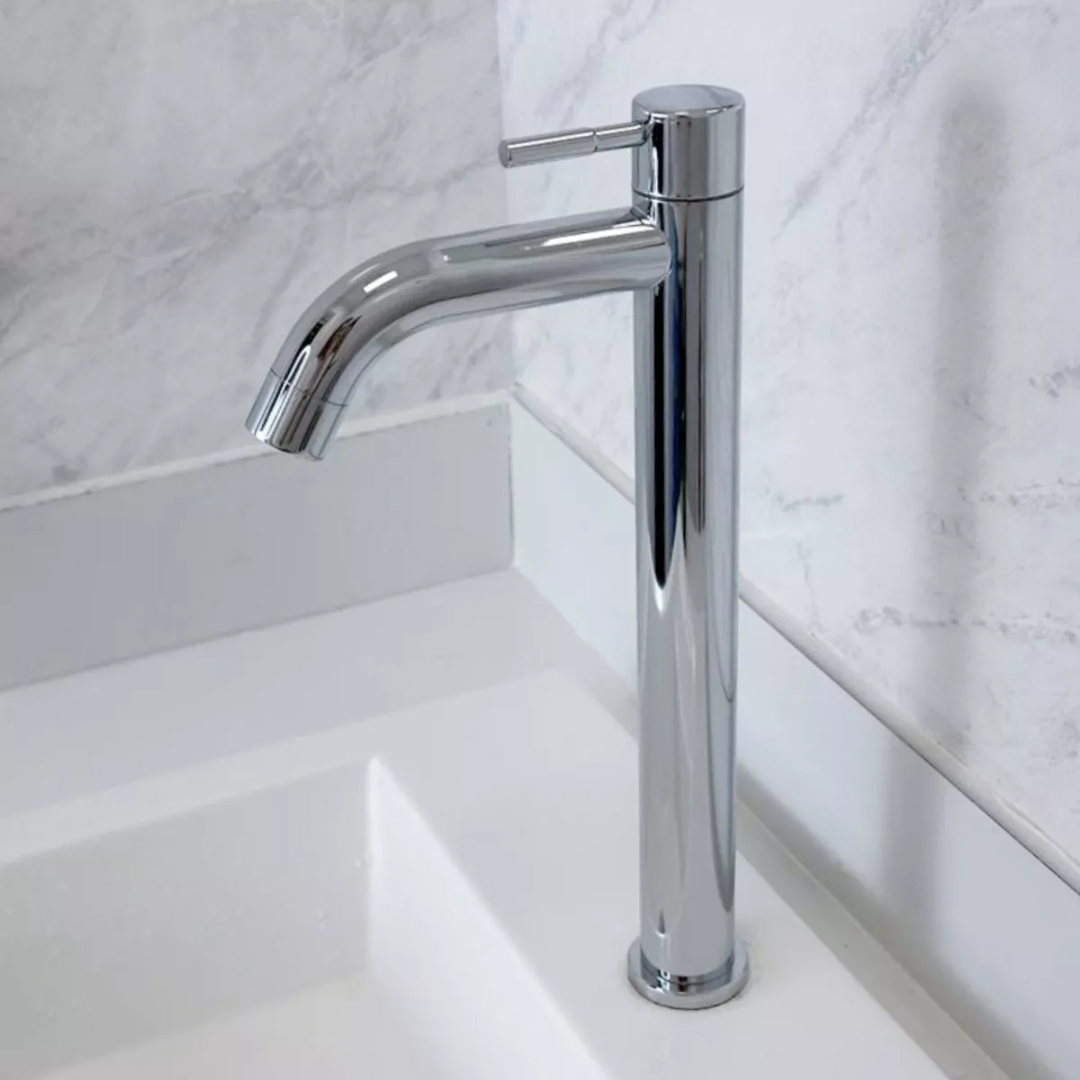 Torneira Lavatório Luxo Alta Lavabo Cuba Abs Cromada | MadeiraMadeira