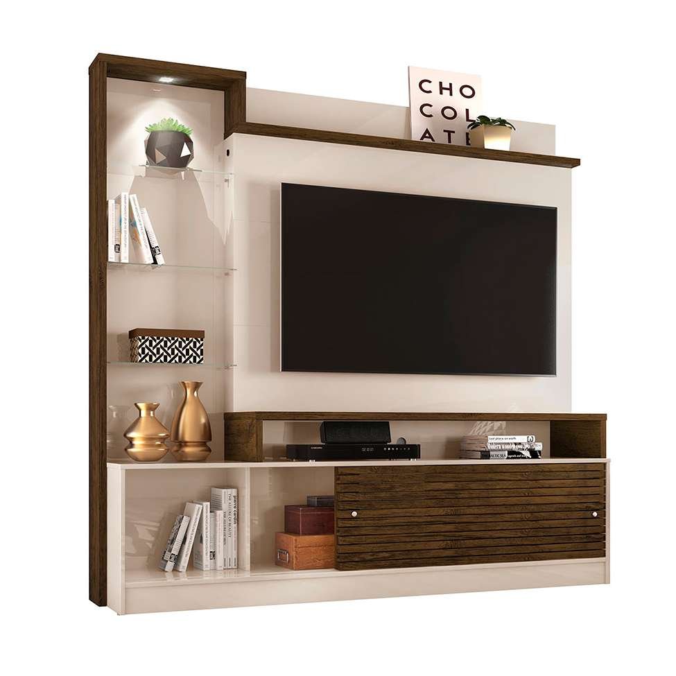 Home Frizz Prime Para TV até 60 Polegadas Off White Savana | MadeiraMadeira