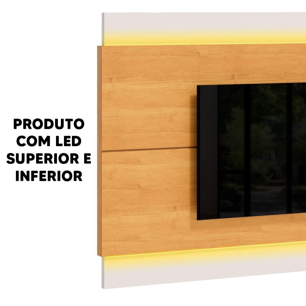 Painel com Led para Tv até 60 Polegadas Nature Off White Ryura Shop Jm ...