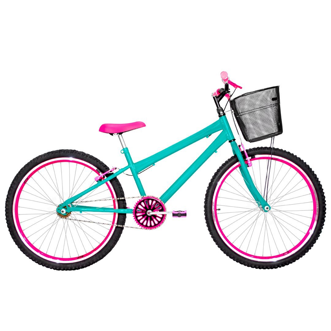 Bicicleta Feminina Aro 26 Rbx Aero FlexBikes Verde Água e Pink ...