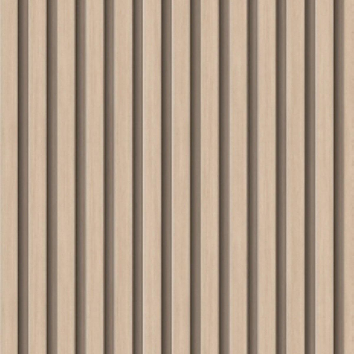 Papel de Parede Ripado Fino Estilo Madeira Creme Claro 6m | MadeiraMadeira