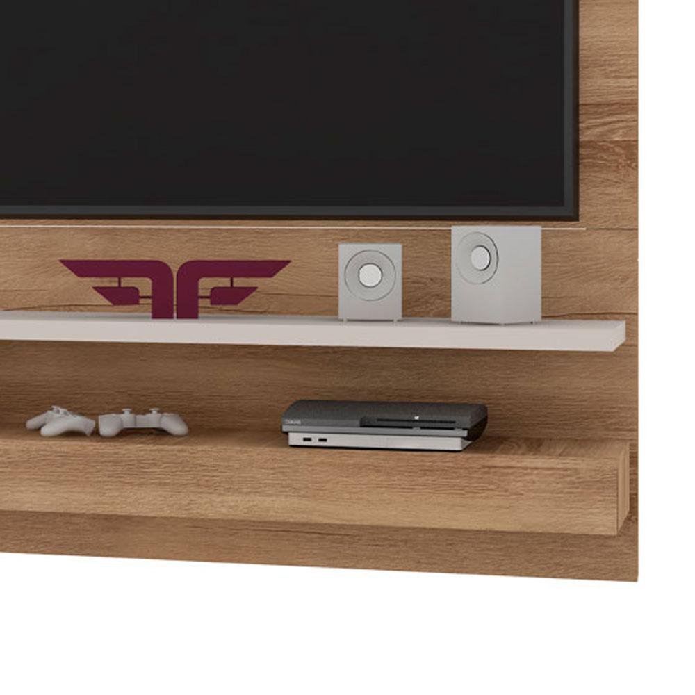 Home Suspenso para TV até 60 Polegadas Monalisa Cedro Off White Frade Movelaria | MadeiraMadeira