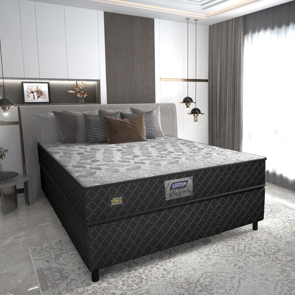 Cama Box Conjugado Casal com Colchão 138x57x188 Sonopro Gazin Cr35338 ...
