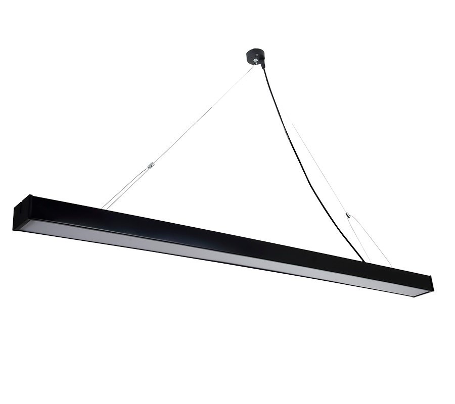 Luminária Pendente Retangular LED 24w 3000k Metal Preto 117cm Bella ...