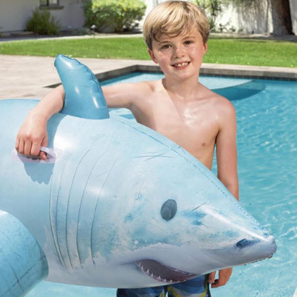 Mouykoery Boia inflável de tubarão, boia flutuante de 178 cm para ...