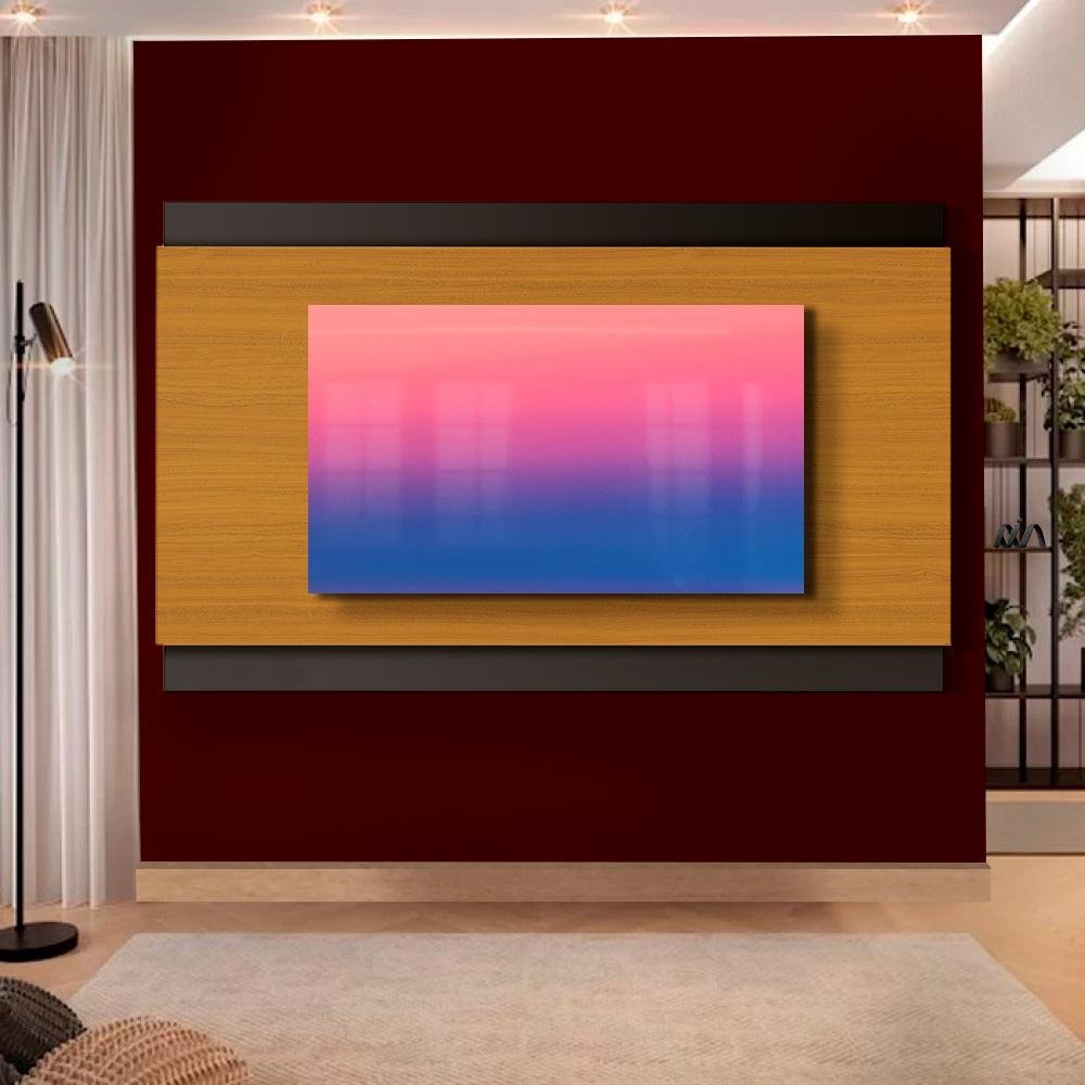 Tv de 75 Polegadas em Cedro Preto na Loja Jm | MadeiraMadeira