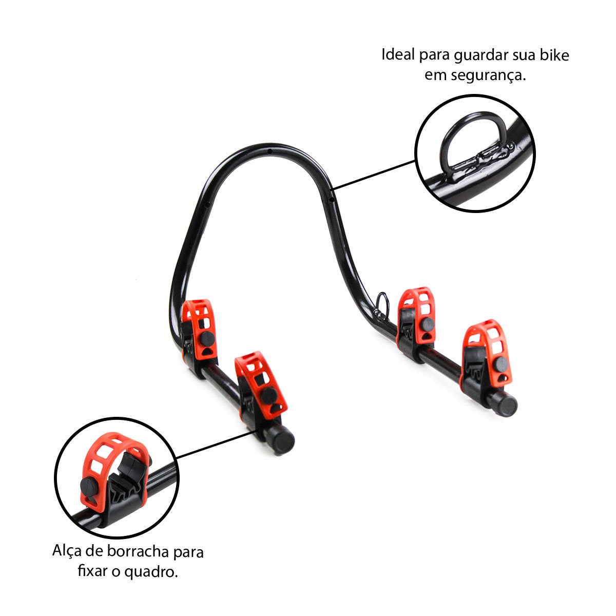 Suporte De Parede Bicicleta Horizontal com Separador 2 Bike | MadeiraMadeira