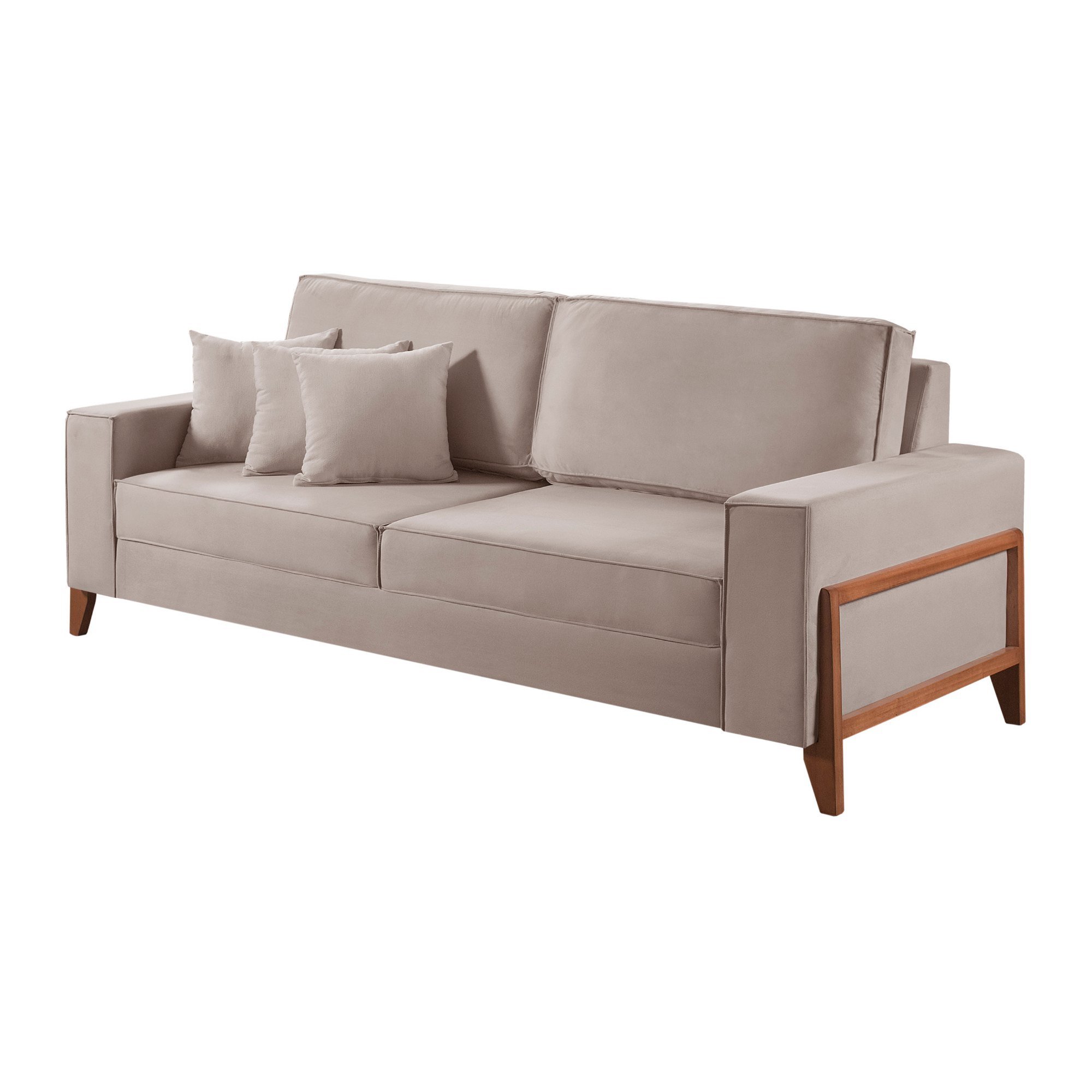 Sofá Moderno Madeira Maciça B2 jv mobilia SOFÁ | MadeiraMadeira