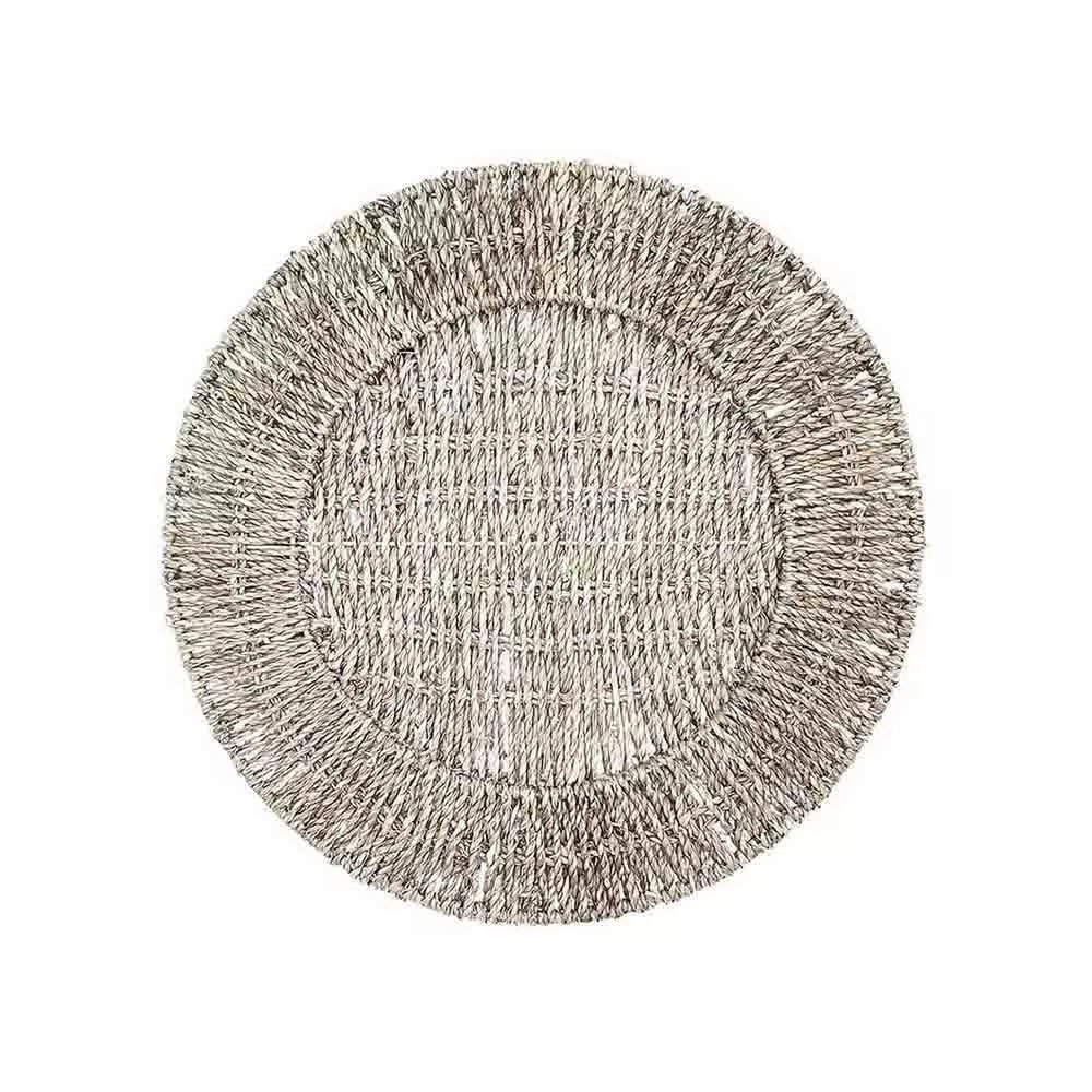 Sousplat Etnico em Palha Kas Dourado 38cm | MadeiraMadeira