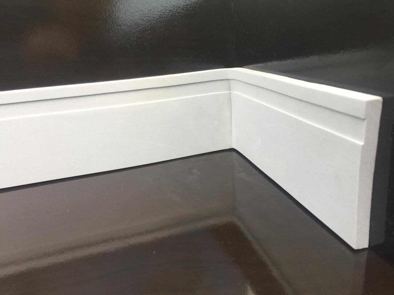 Rodapé Eva Adesivo E Flexível *maresia 10cm X 1cm 15 Metros* Cinza ...