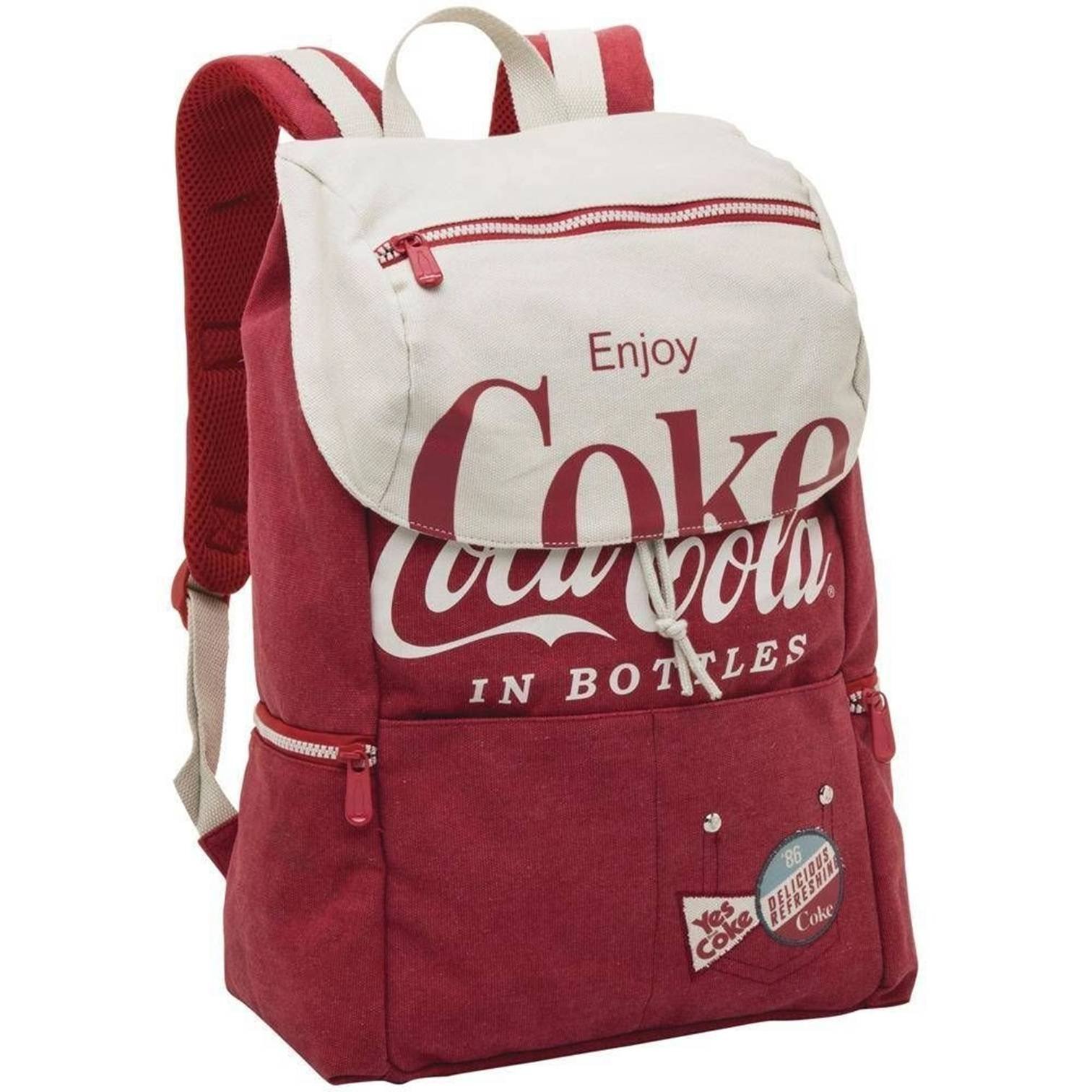 Mochila Feminina Coca-Cola Mash Up Grande Pacific Vermelho | MadeiraMadeira
