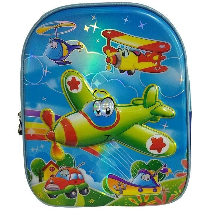 Mochila Creche Com Relevo Holografico Aviao Azul Ativa 1491 ...