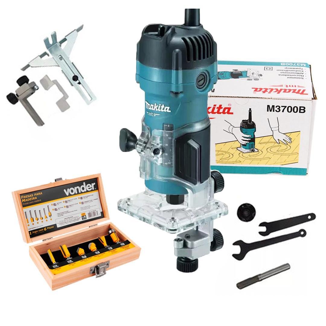 Tupia Manual Prof 6Mm M3700B Makita 530 Watts 220V | MadeiraMadeira