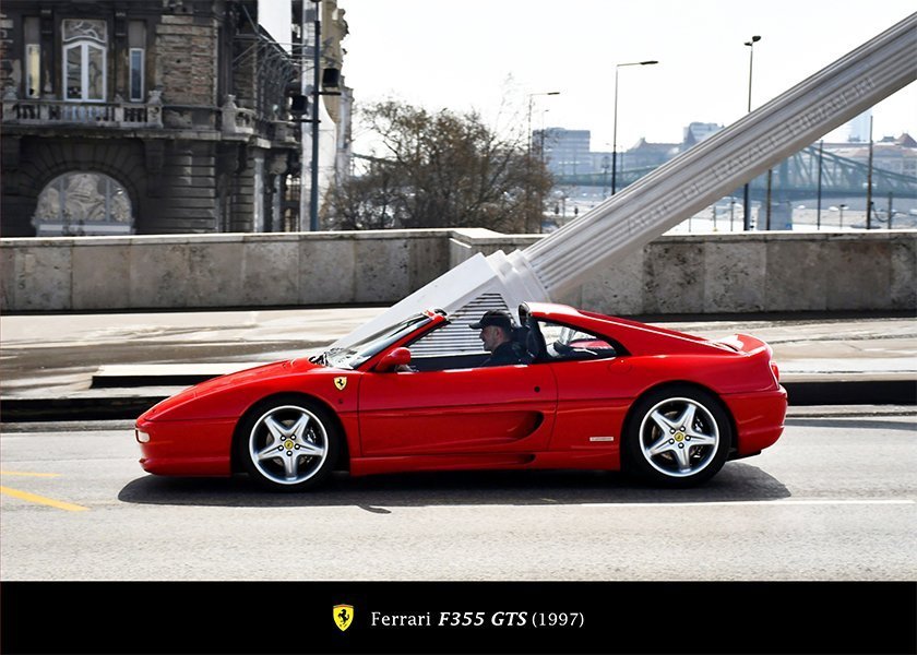 Quadro A3 Ferrari F355 - lateral em movimento | MadeiraMadeira