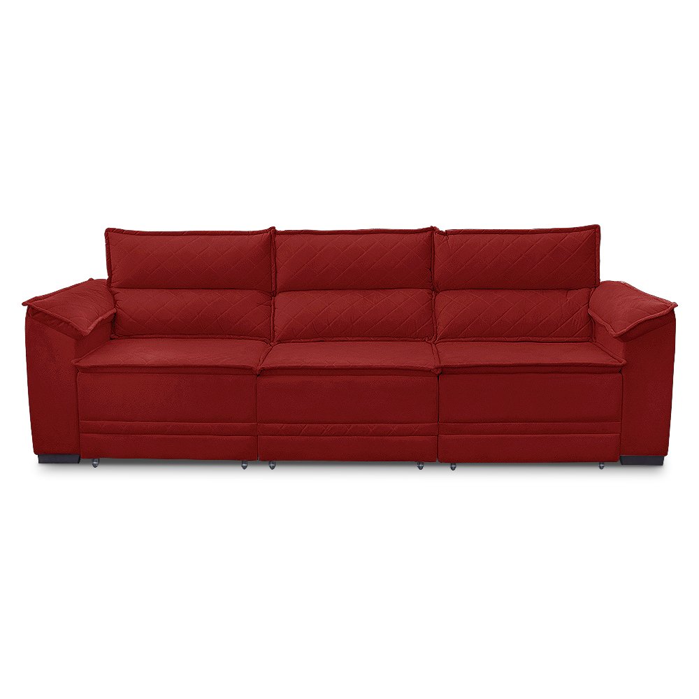 Sofá Prize Inbox com Assento Retrátil e Encosto Reclinável em Tecido ...