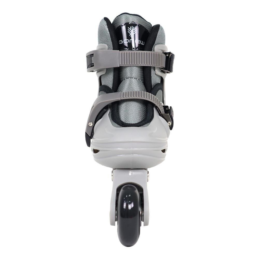 Patins Gonew Inline Rolamento 608zz Basic Exclusivo - 33/36 - Cinza | MadeiraMadeira