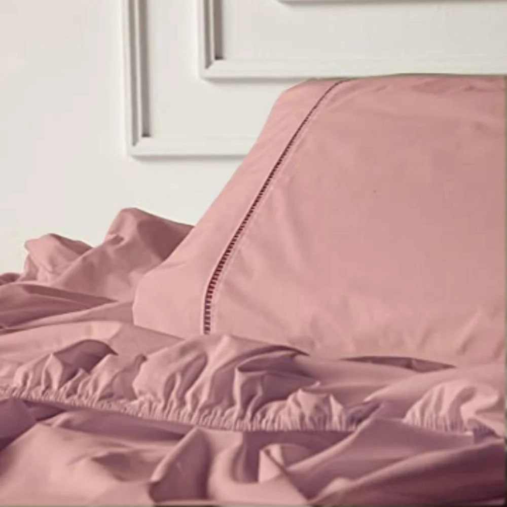 Jogo de Cama Casal 400 Fios 3 Peças Rose | MadeiraMadeira