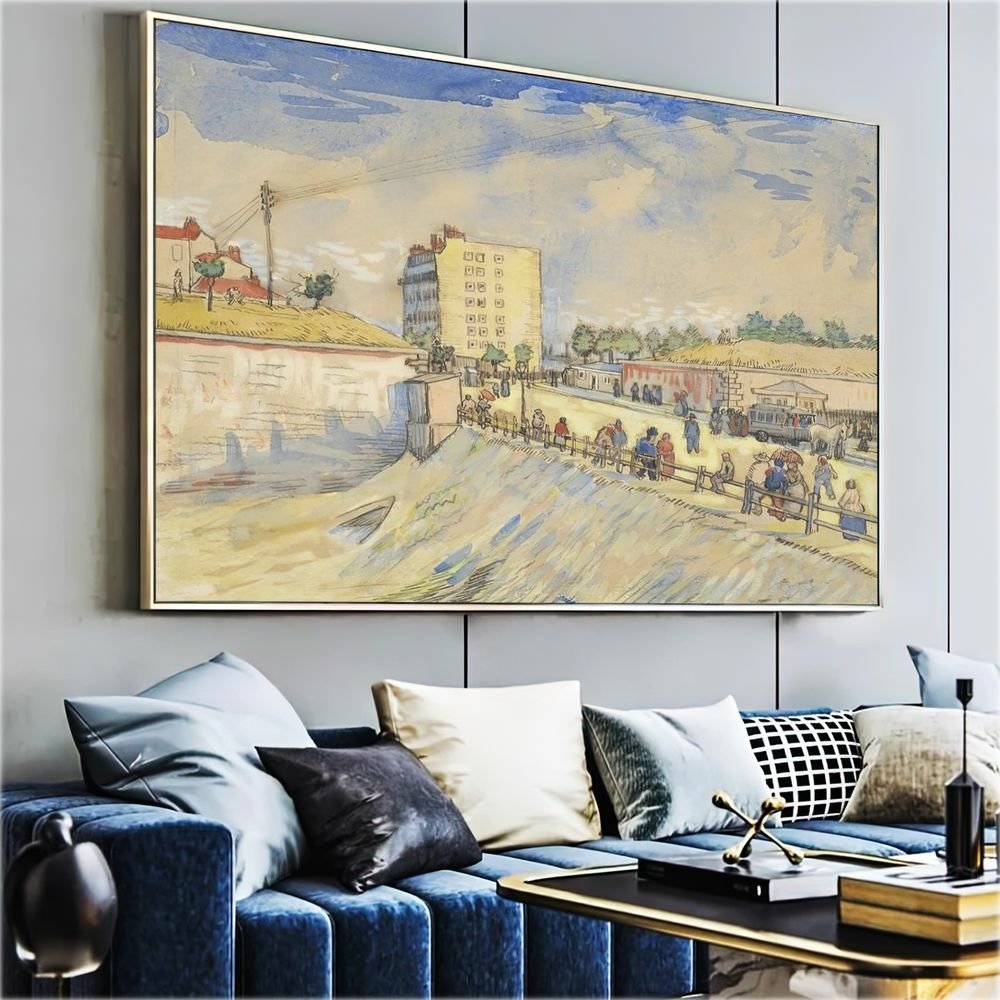 Quadro Decorativo Van Gogh Portao Nas Muralhas De Paris:60x40 cm/BRANCA | MadeiraMadeira