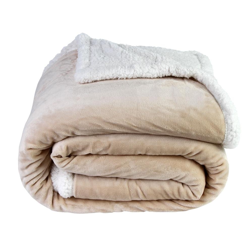 Edredom Sherpa Queen Caramelo - A\CASA | MadeiraMadeira