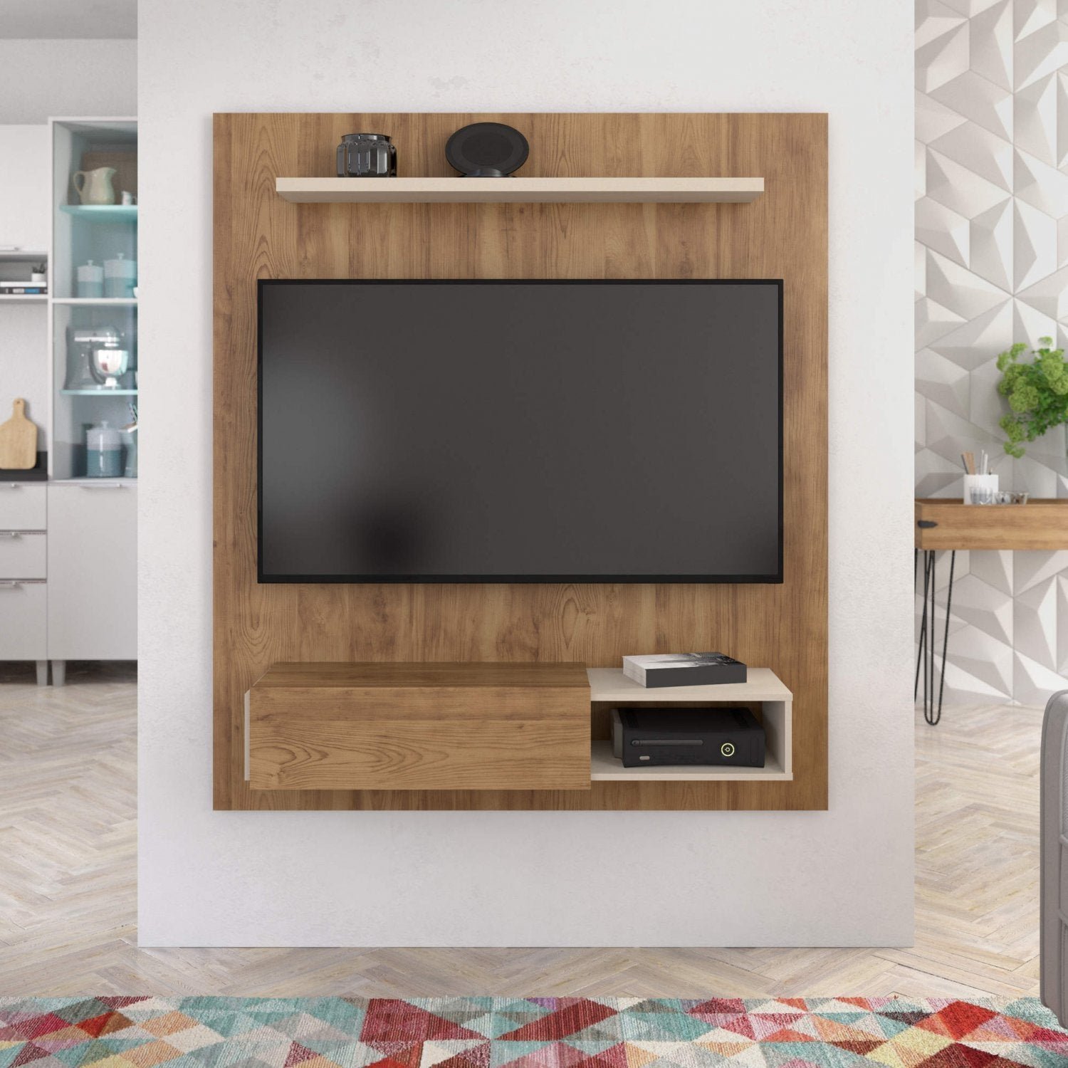 Painel para TV até 50 Polegadas Nápoles Espresso Móveis | MadeiraMadeira