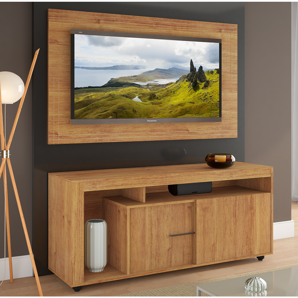 Rack com Painel para Tvs de até 50 Polegadas Melody 2 Portas Mel ...