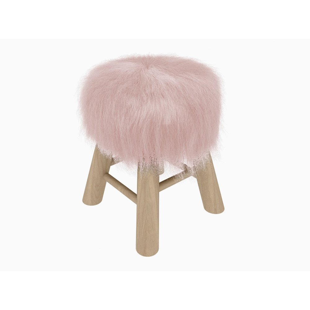 PUFF REDONDO ESCANDINAVO:Rosa | MadeiraMadeira