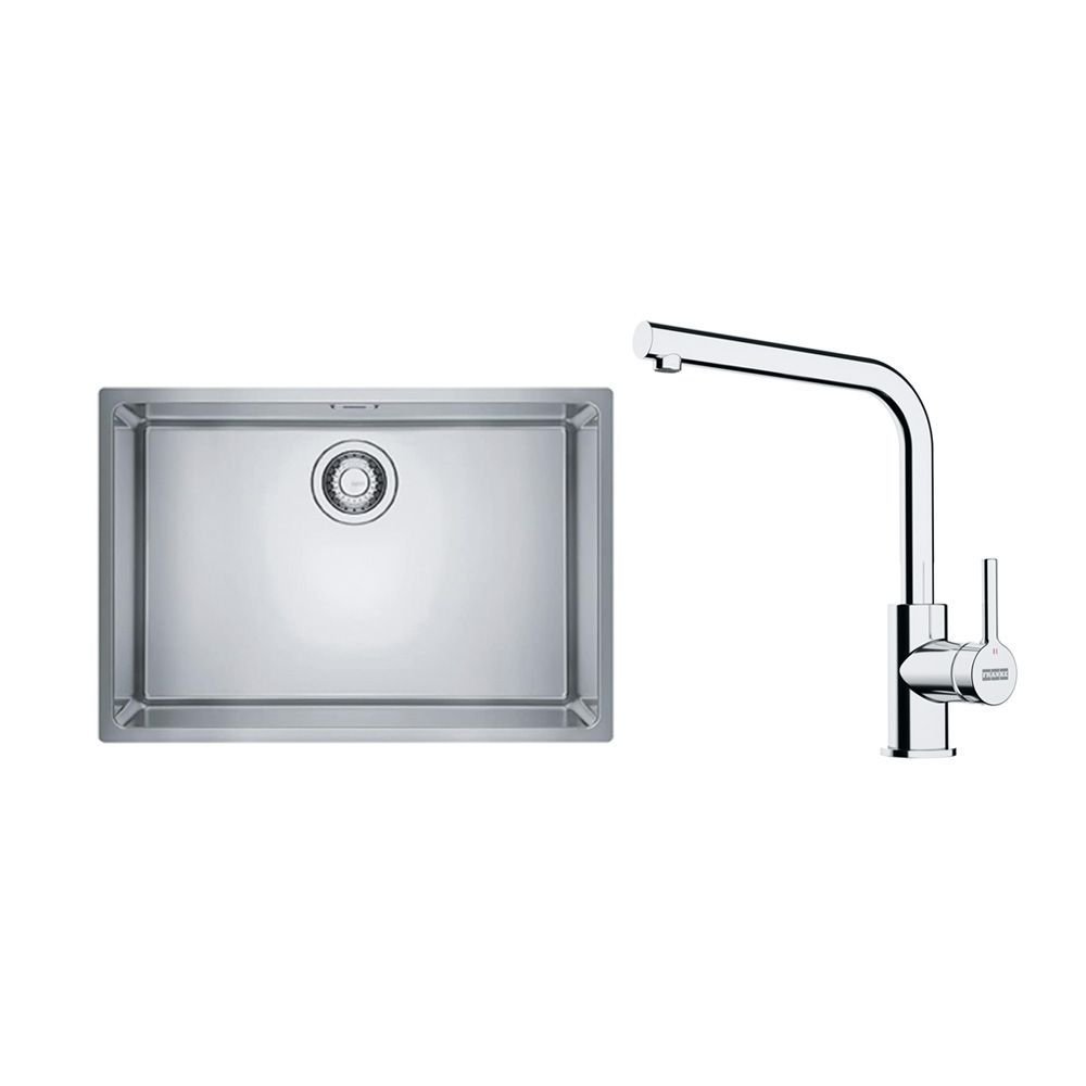 Kit Cuba Pia Cozinha 60x40cm Linea e Torneira Misturador Monocomando em ...