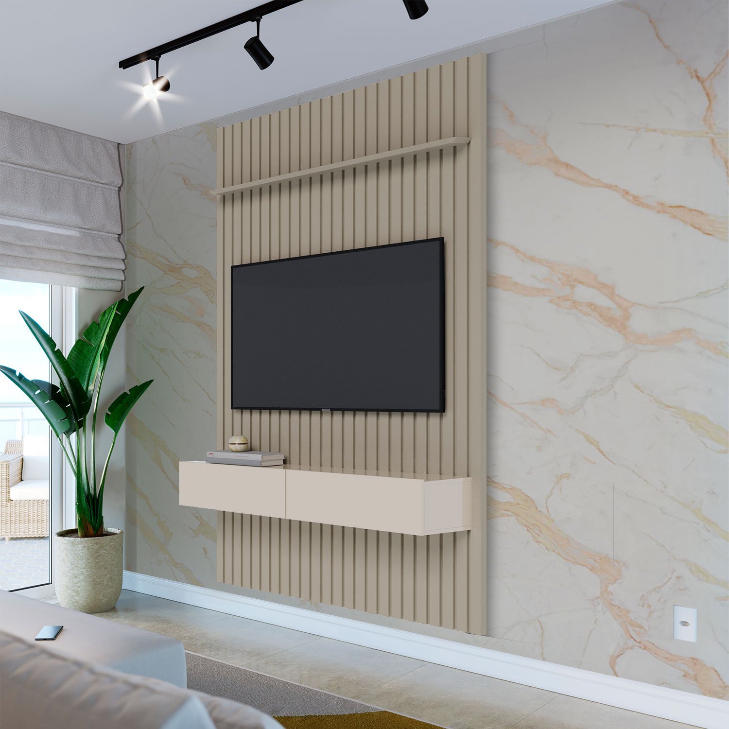 Home Ripado Flow 1.4 Gianduia com Off White - MóveisAqui Imcal Móveis ...