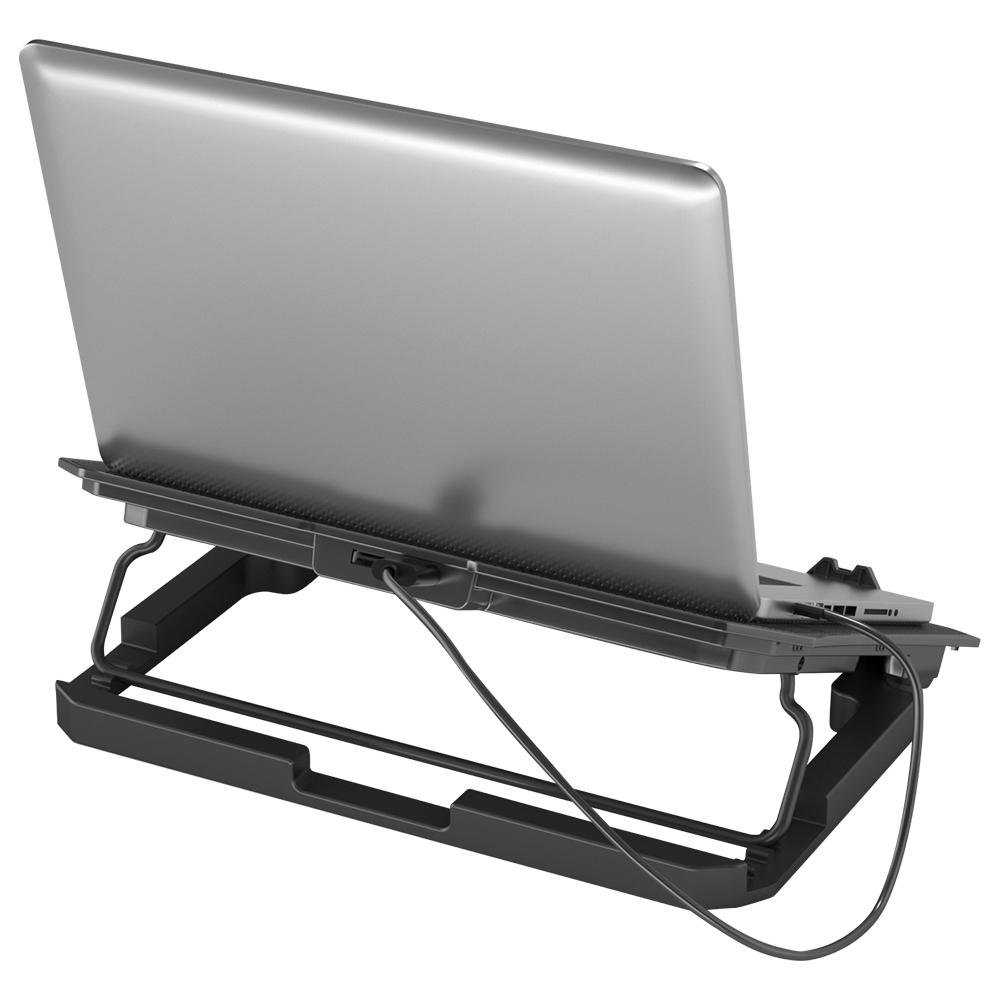 Suporte Gamer para Notebook, LED, 15.6, 2x FANS, HUB USB, Preto - BC001 ...