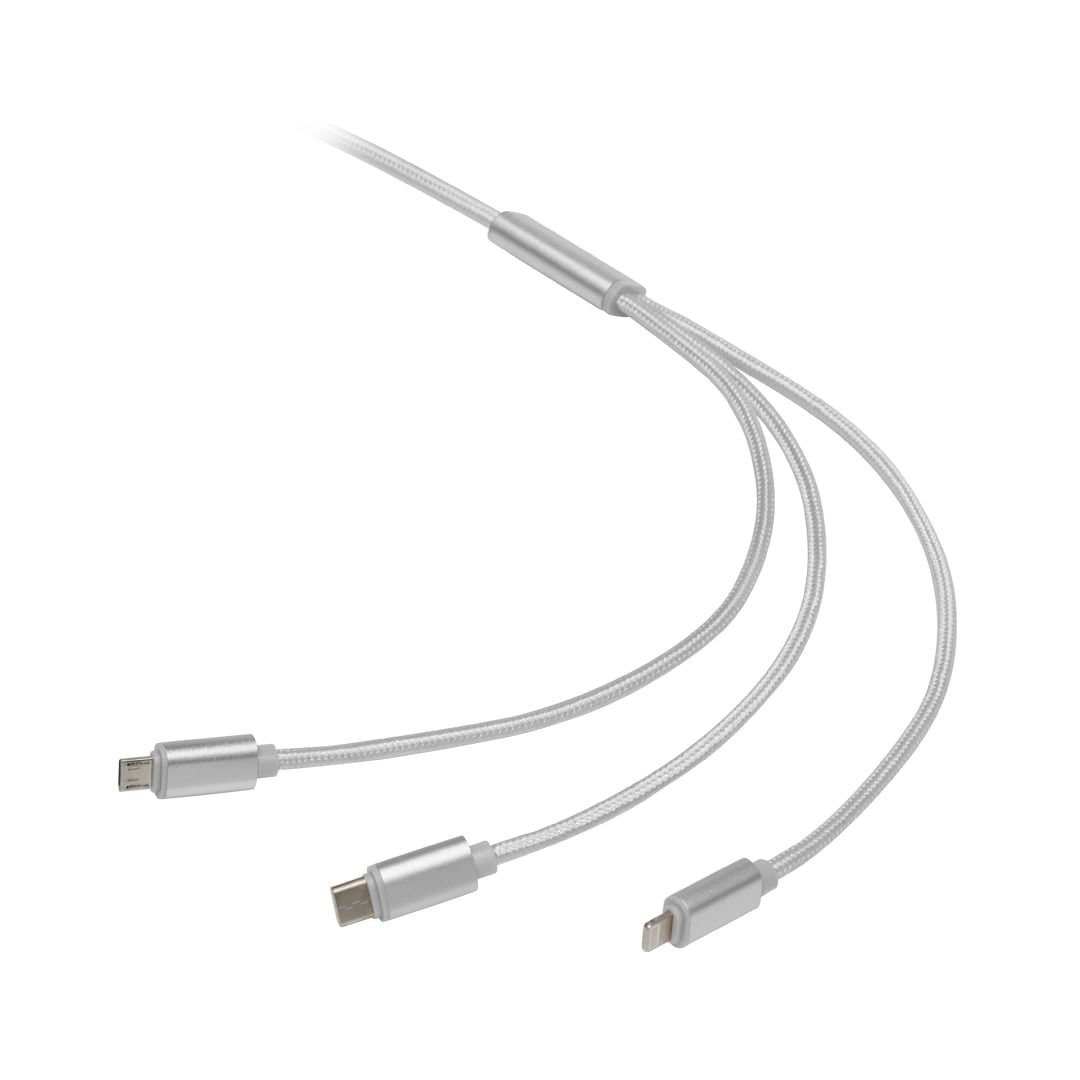 Cabo Triplo Para Micro Usb Lightning E Type C Oex Triple Cb801 - 1M ...