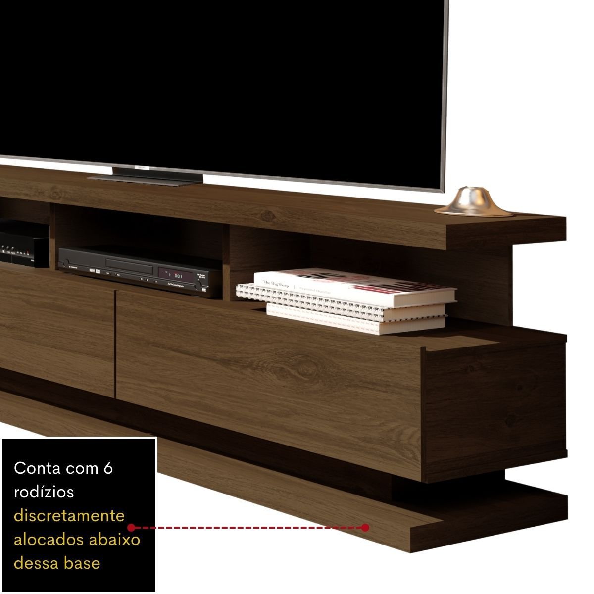 Rack para Sala Televisão até 65 Polegadas - Mod.2015:Cedro | MadeiraMadeira