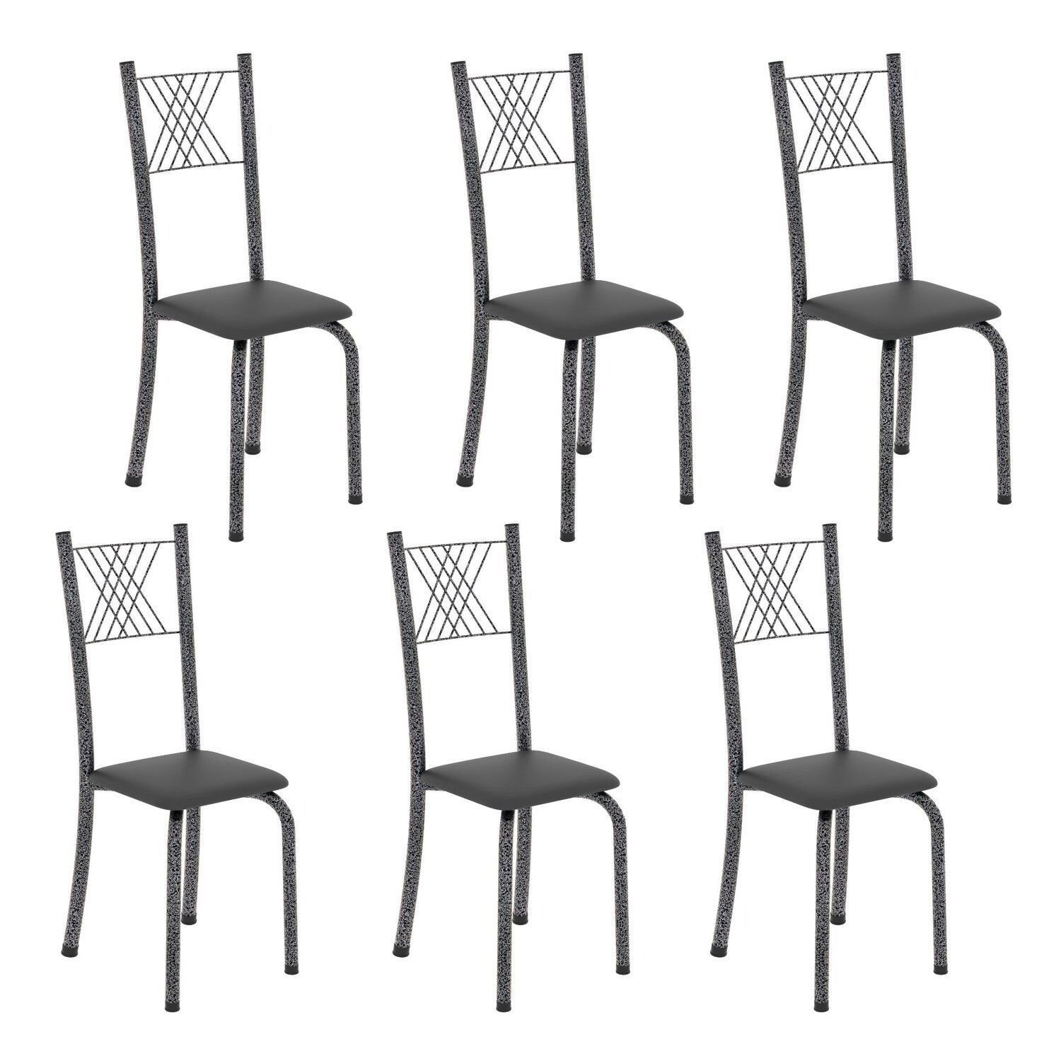 Kit 6 Cadeiras Tubular para Sala de Jantar Sara | MadeiraMadeira