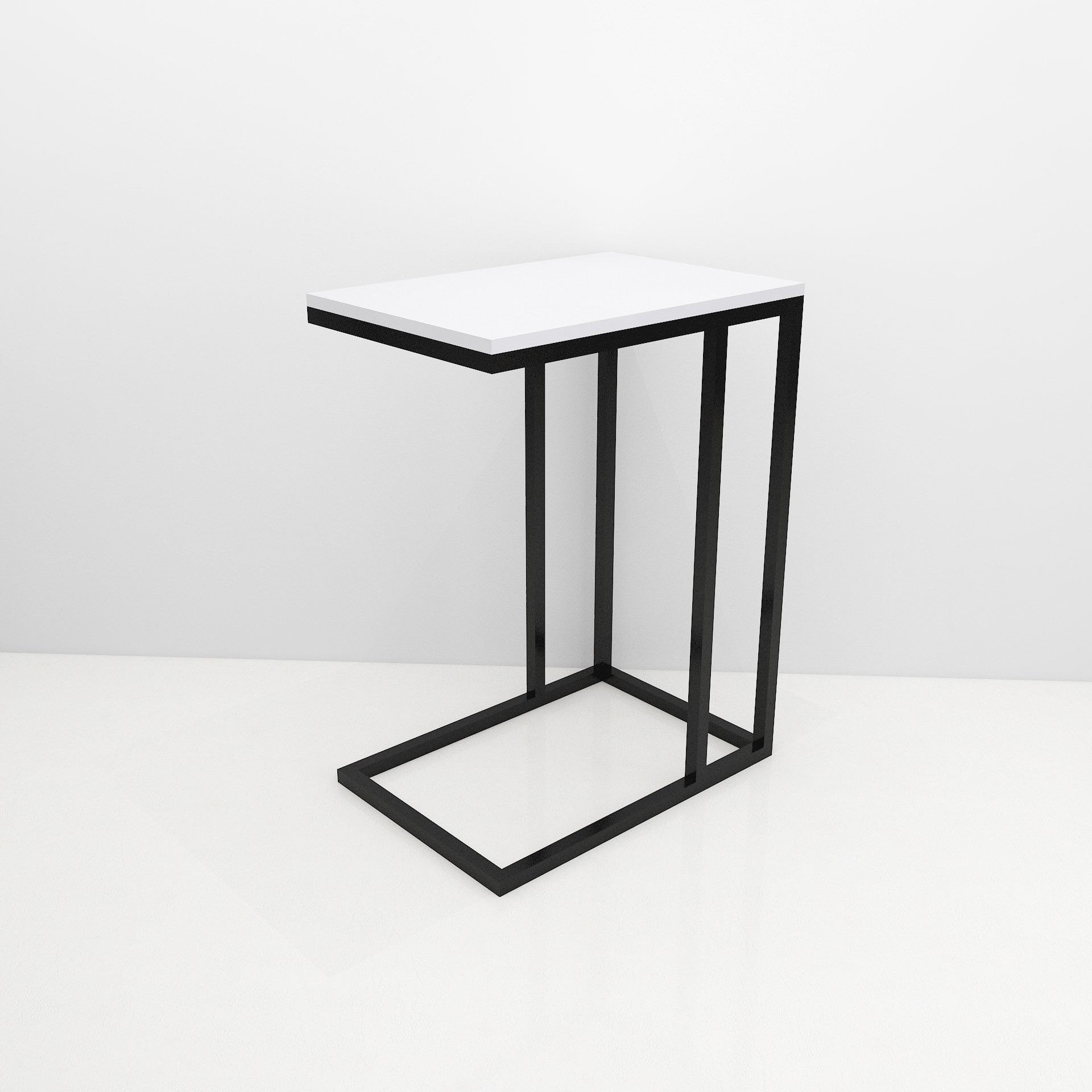 Mesa Lateral para Notebook Madeira e Metal 350 X 500 X 740mm - Cinza ...