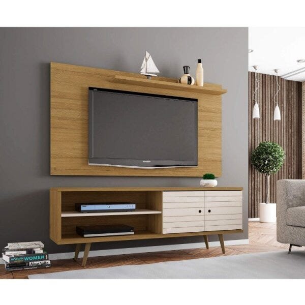 Rack com Painel para TV até 50 Polegadas Ônix Chanel Móveis Bechara ...