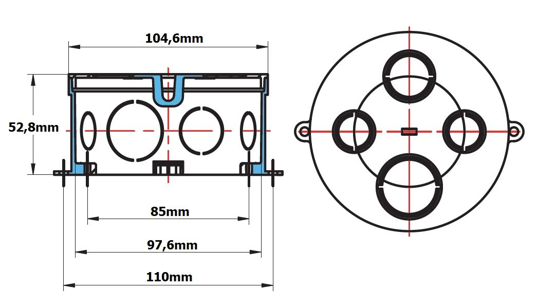 Caixa Luz Oct Fundo Móvel para Eletroduto Corrugado Flex 4x4 C/12un Krona Unico | MadeiraMadeira