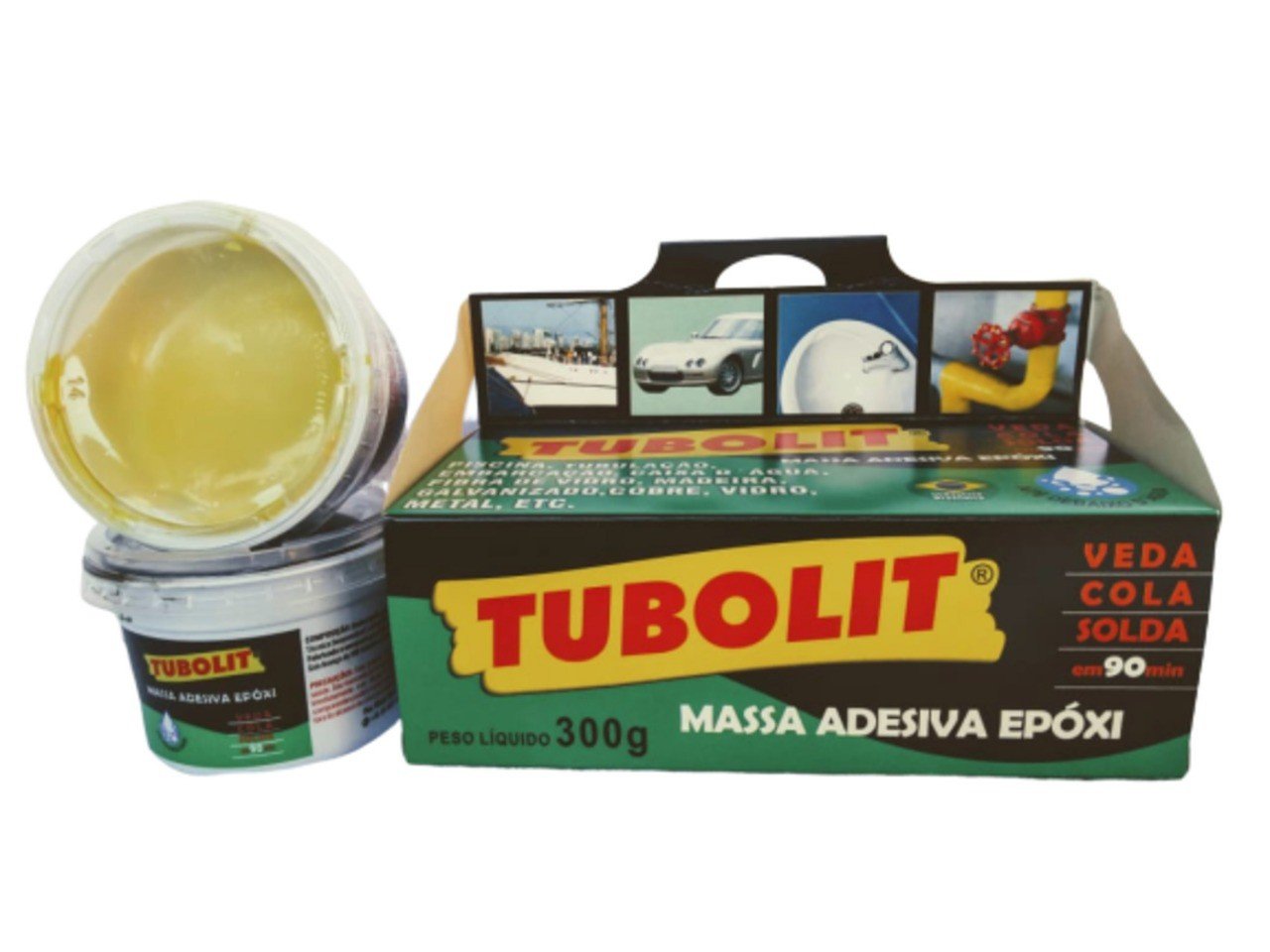 Tubolit Massa Epóxi A+B 300g Nauticola Super Cola Epóxi | MadeiraMadeira
