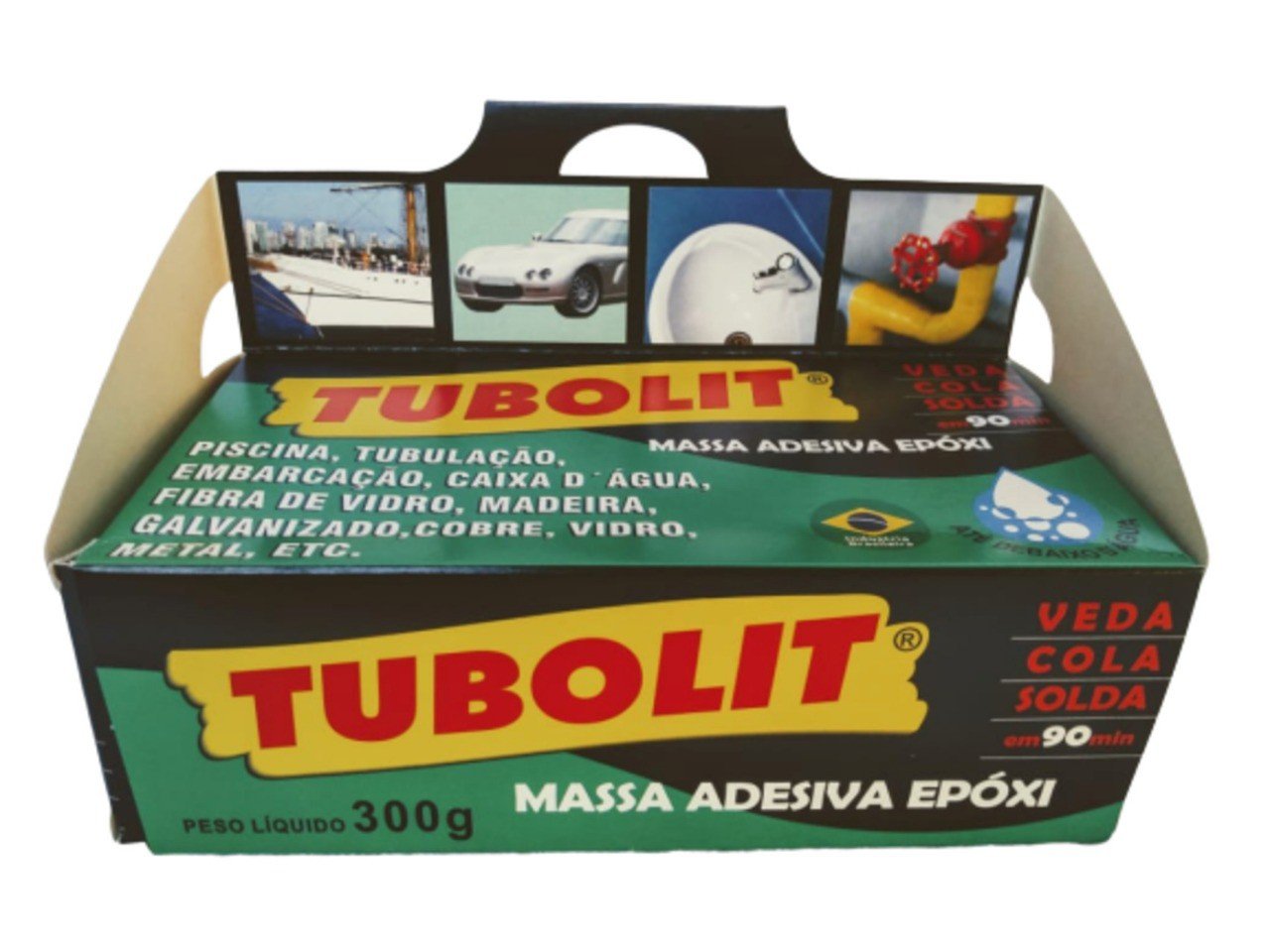 Tubolit Massa Epóxi A+B 300g Nauticola Super Cola Epóxi | MadeiraMadeira