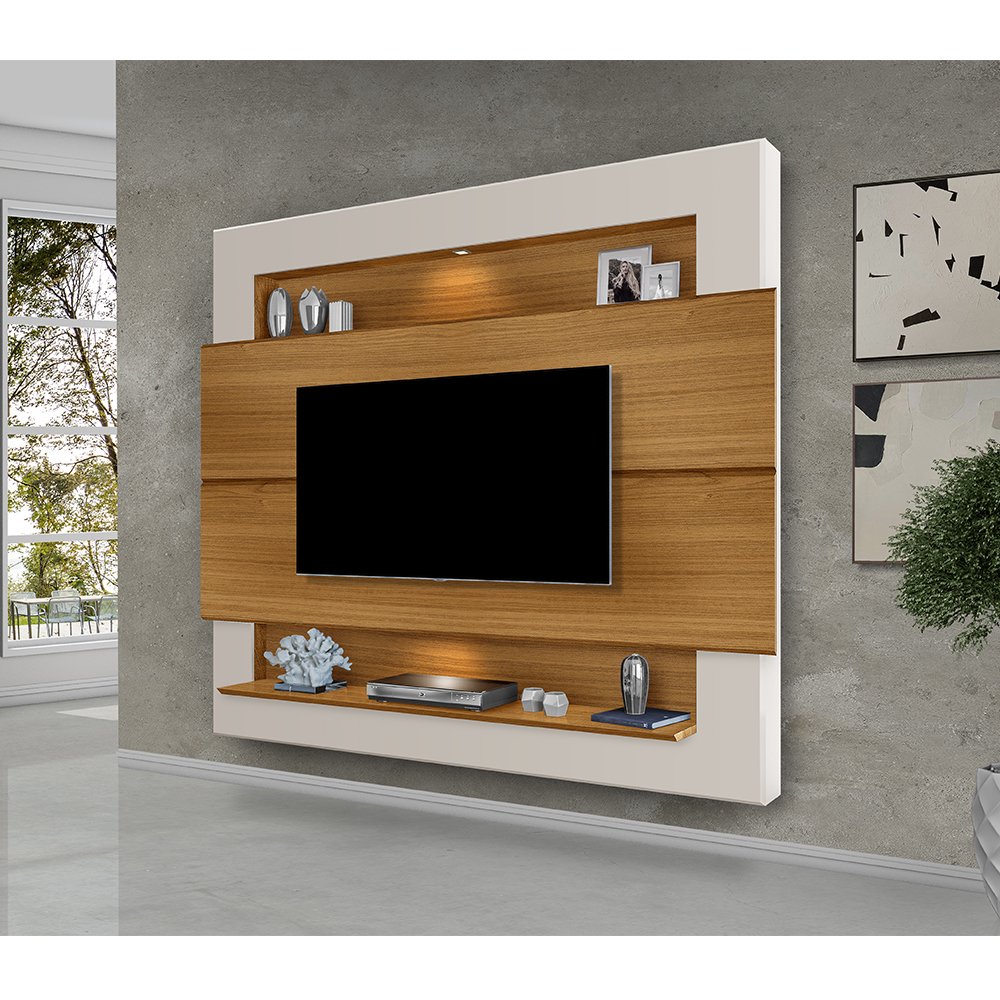 Painel com Luzes Led para Tv Até 55 Polegadas Monterrey 160 Carvalho ...