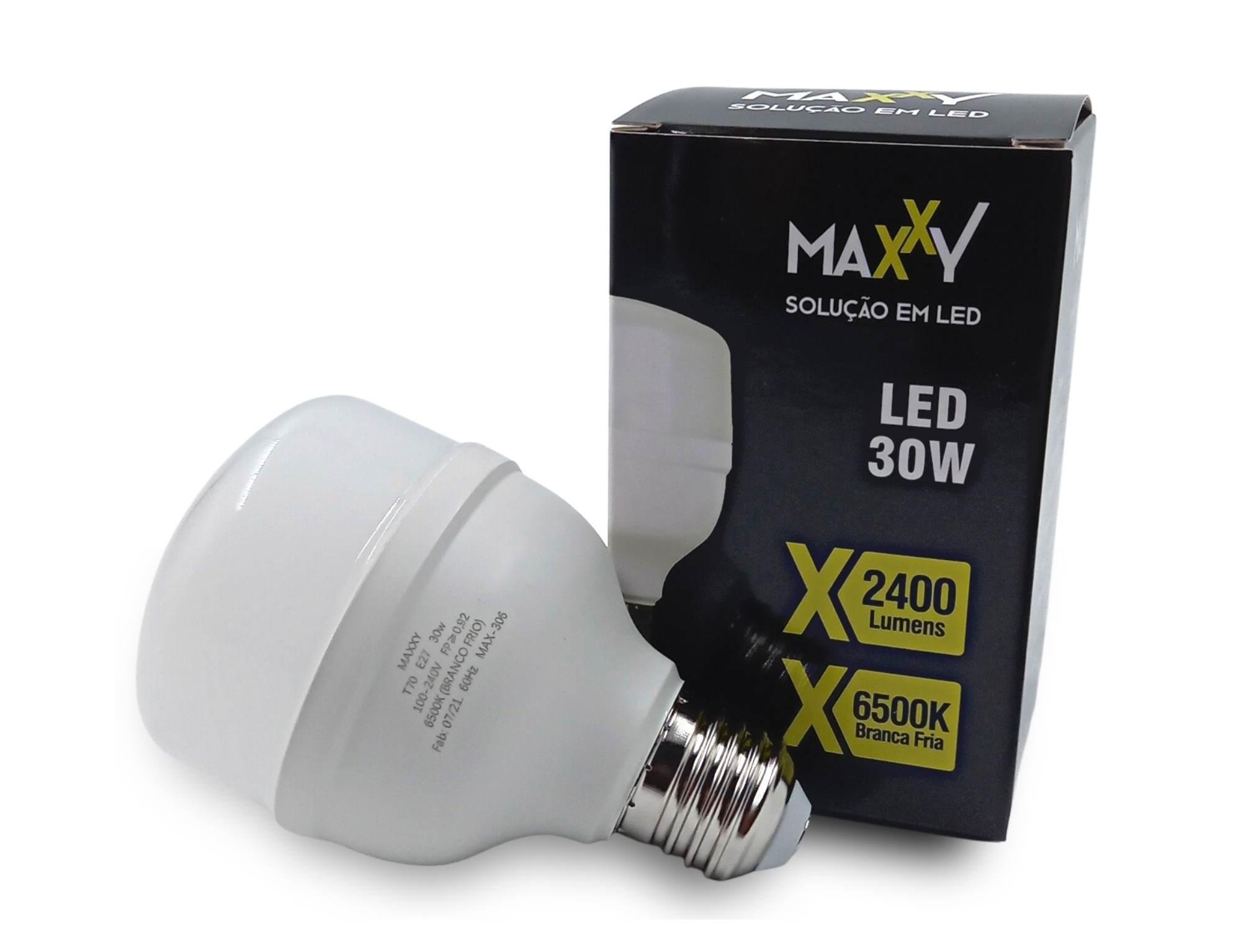 Kit 10 Lâmpadas Led Bulbo 30w Fria | MadeiraMadeira