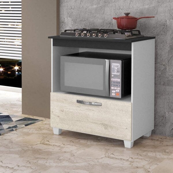 Balcão de Cozinha para Cooktop 4 Bocas Porta Basculante Zeus Arte ...