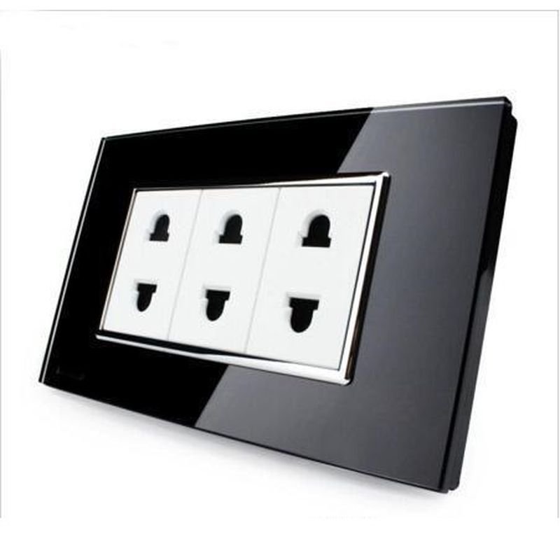 Tomada de Energia Preto - Multiuso. Design Premium. 3 Plugs Us. Marca ...
