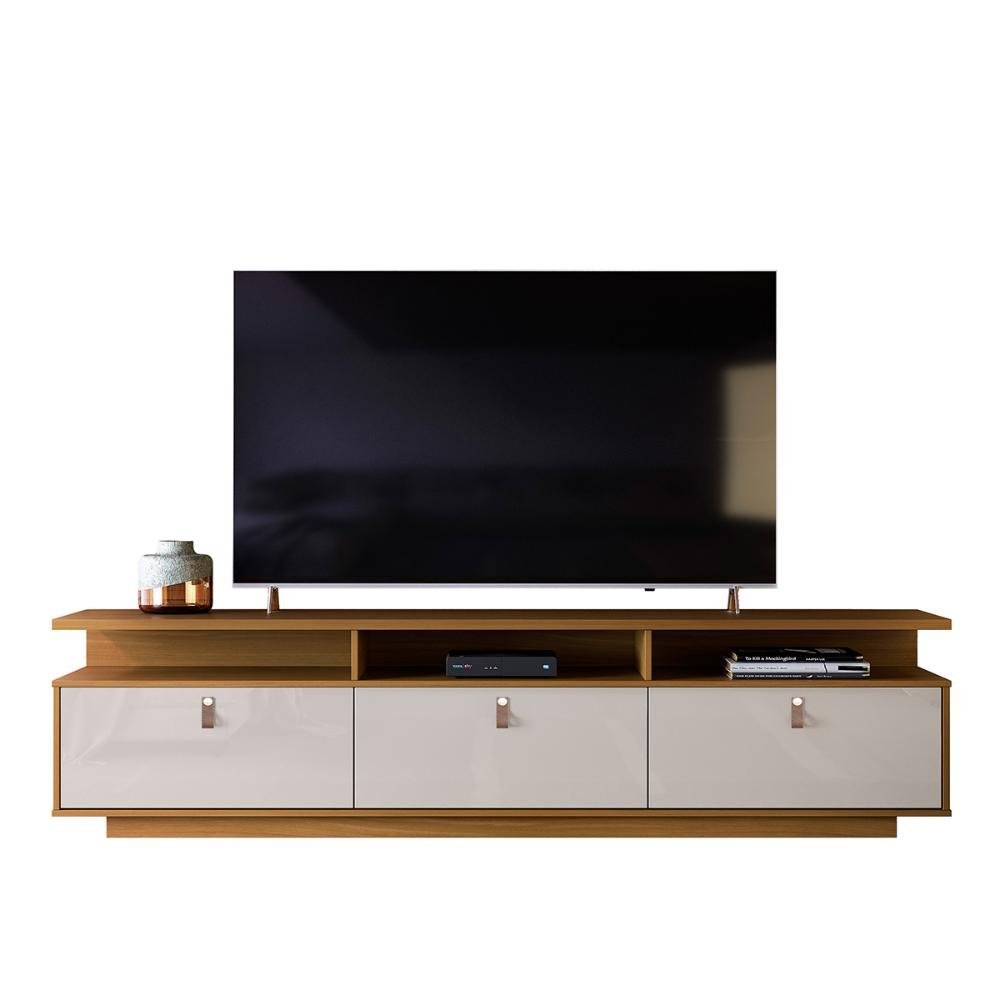 Rack Bancada Decoração Sala Estar Tv’s Até 75 Polegadas 3 Portas ...