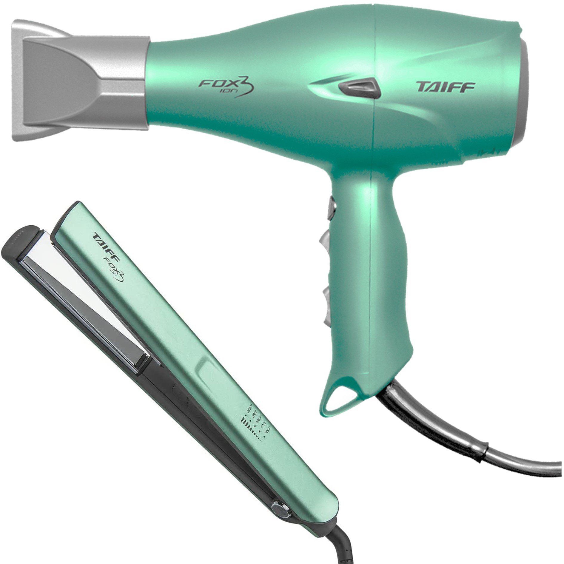 KIT TAIFF PROFISSIONAL FOX ION 3 SOFT GREEN - SECADOR 2200W 127V ...