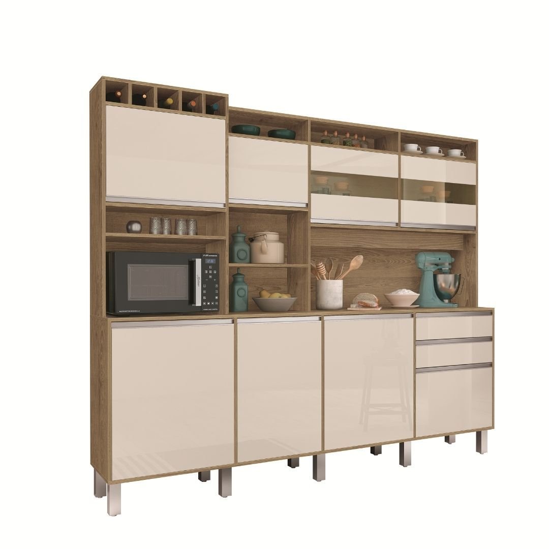 Armario Cozinha Smart 8 Portas Reflecta Varias Cores:off White ...