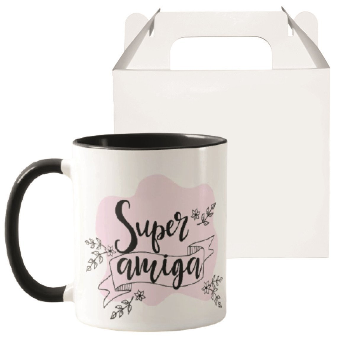 Caneca Presente Personalizado Dia do Amigo para Super Amiga | MadeiraMadeira